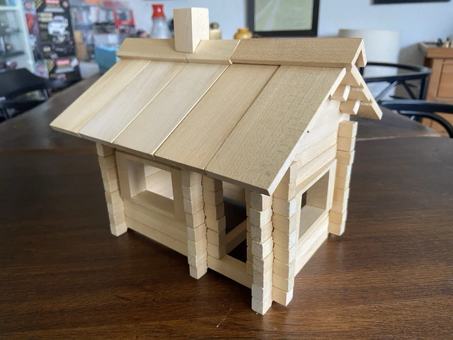 BLOCKHAUS BLOCKHÜTTE MODELL Bausatz z.B. für Elastolin EUR 25,00 ...