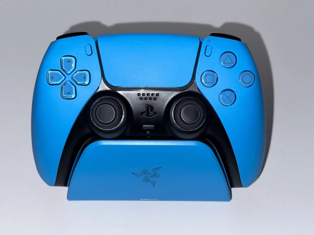 PS5 STARLIGHT BLUE DualSense Wireless Controller and Razor Charging ...