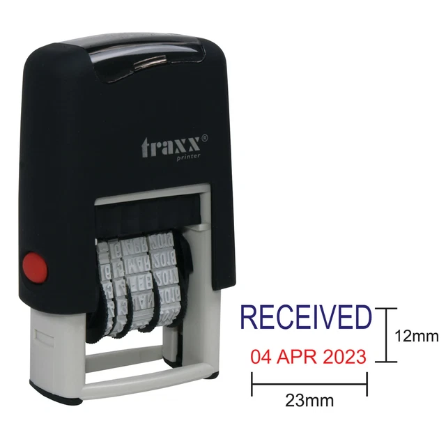 DATE STAMP - Wording Received - Traxx 7850 Self Inking Rubber Stamp ...