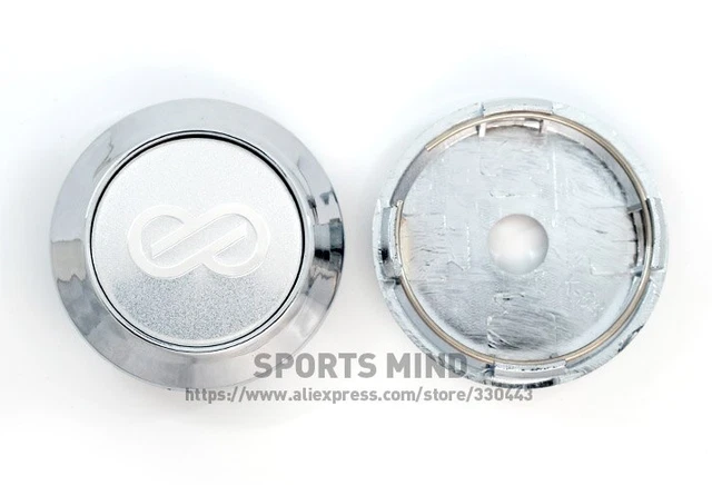 4PCS 64MM ENKEI Rim Caps Wheel Center Caps Hub Caps Emblems Logo Silver ...