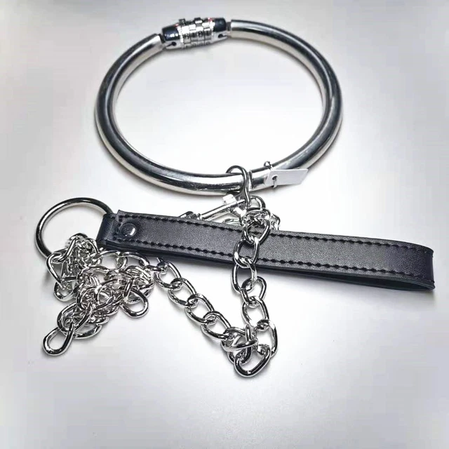 Stainless Steel Password Collar Neck Locking Binding Restraint Slaver