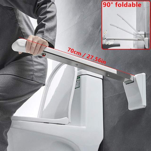 SAFETY HAND RAIL Drop Down Fold Up Disabled Grab For Bath Bathroom ...