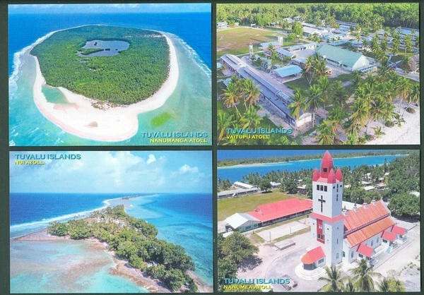LOT COLLECTION 14X new postcards Tuvalu Islands atolls South Pacific ...