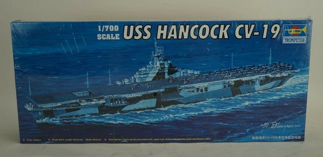 VINTAGE TRUMPETER USS Hancock CV-19 1:700 Scale Model Kit £30.74 ...