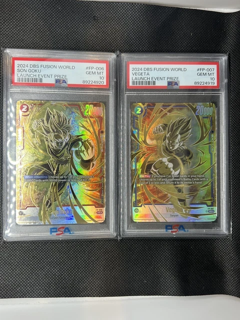 DRAGON BALL FUSION World Son Goku Fp-006 And Vegeta Fp-007 Gold Winner ...