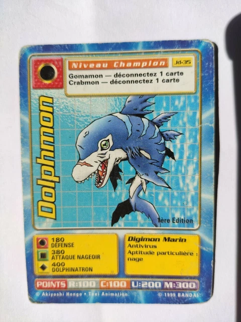 CARTE DIGIMON - Dolphmon - 1ère Edition - Jd-35 - FR EUR 5,50 - PicClick FR