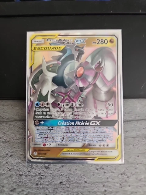 CARTE POKÉMON ARCEUS, Dialga et Palkia GX 156/236 Eclipse Cosmique FR ...