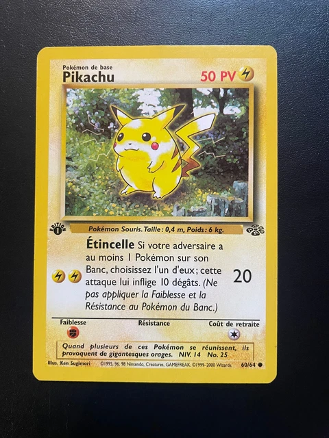 CARTE POKÉMON PIKACHU 60/64 Jungle Edition 1 Wizards FR EUR 9,50 ...