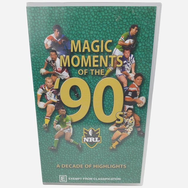 VTG MAGIC MOMENTS of the 90s Video NRL Rugby League VHS Decade ...