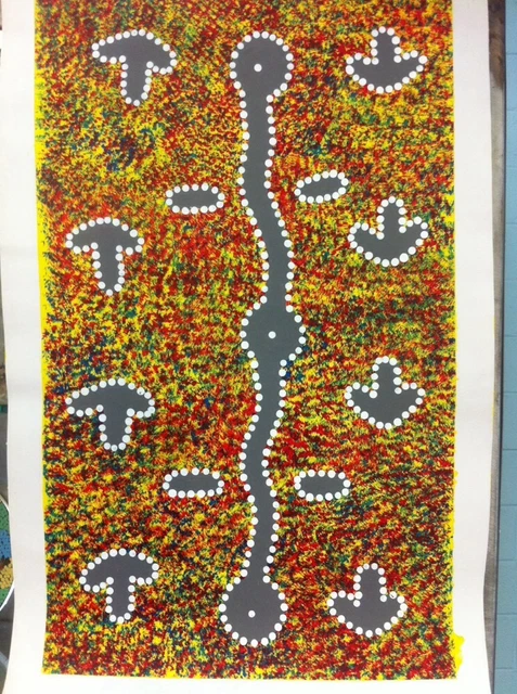 ABORIGINAL DOT ART Painting Desert Australia Uluru Kangaroo Dingo Camel ...