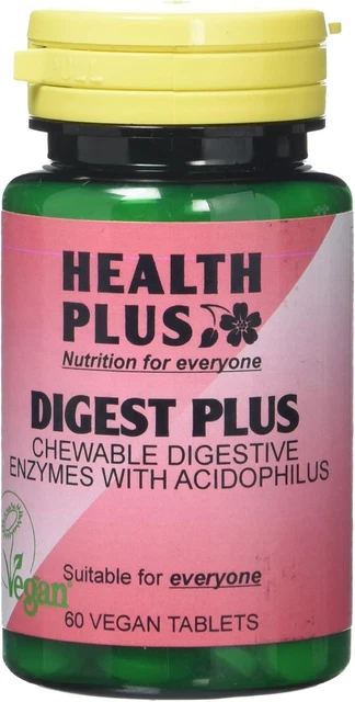 HEALTH PLUS DIGEST plus Digestive Enzyme Supplement - 60 Chewable ...