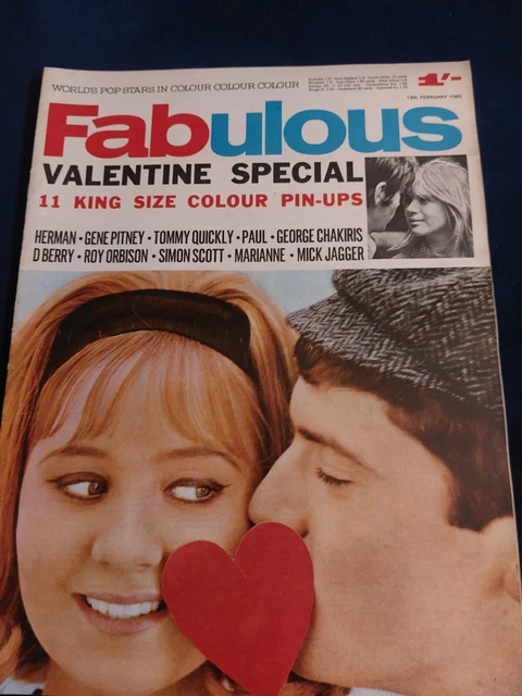 RARE FABULOUS MAGAZINE 13 FEBRUARY 1965 Lulu Herman Orbison Beatles ...