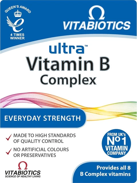 VITABIOTICS ULTRA VITAMIN B-Complex Tablets – With B1, B2, B3, B6 & B12 ...