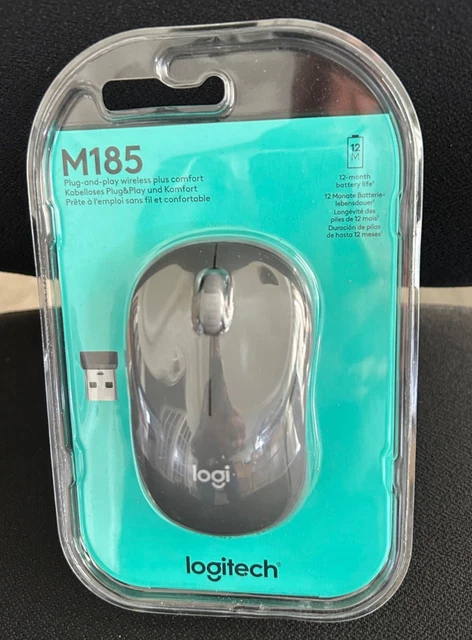 LOGITECH M185 WIRELESS Mouse Grey in Sealed Packet With Dongle £6.51 ...