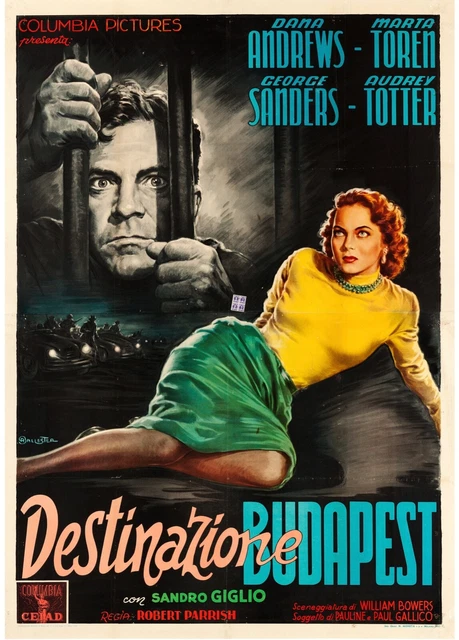 DESTINATION BUDAPEST, REPRO affiche cinema vintage (40x60 cm), HQ EUR ...