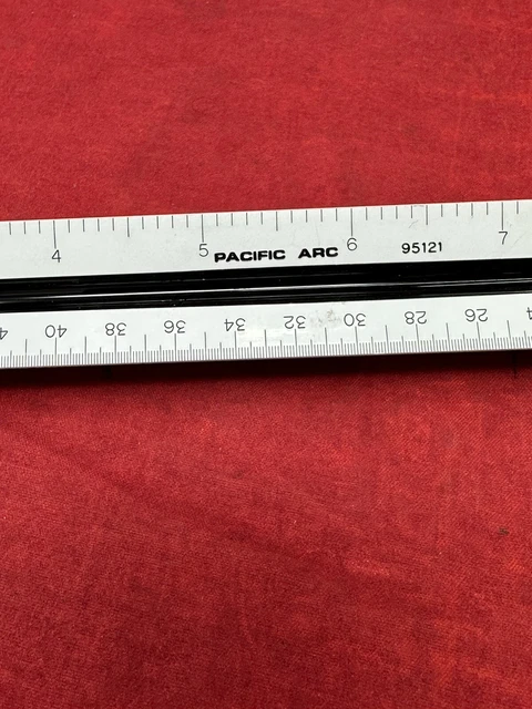 PACIFIC ARC ARCHITECT Ruler 95120 JAPAN Drafting Scale Triangle ...