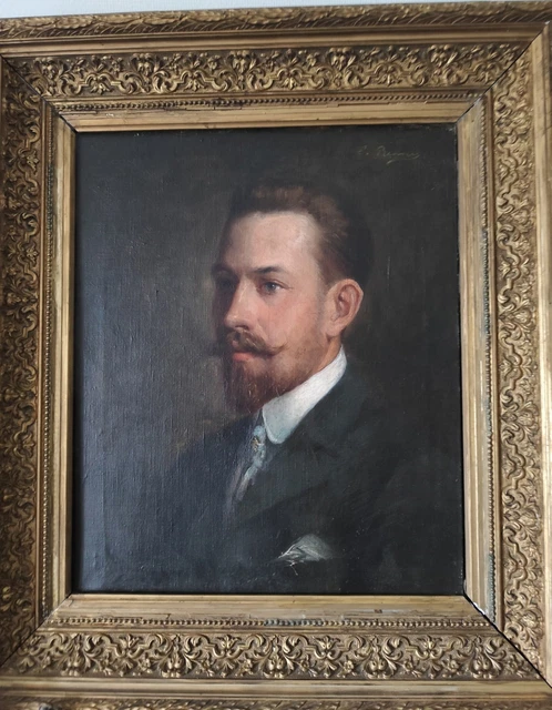 SUPERBE PORTRAIT HUILE sur toile Emmanuel Benner Alsace Mulhouse EUR 2. ...