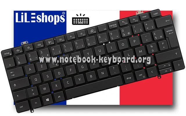 CLAVIER FRANÇAIS ORIGINAL Pour Dell Latitude 7410 / 7410 2-in-1 ...