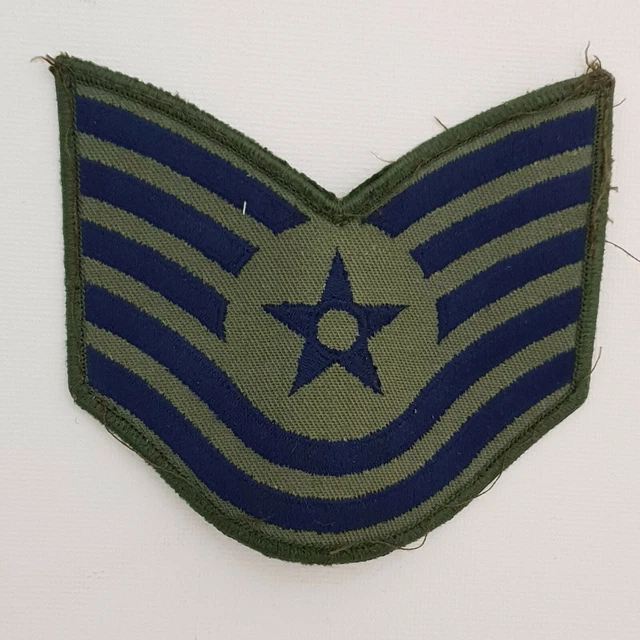 VINTAGE US AIR Force Technical Sergeant rank insignia cloth patch Iron ...