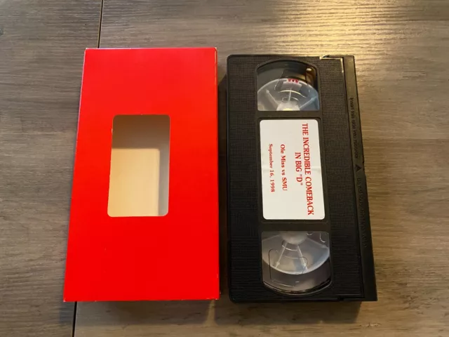 The Incredible Comeback In Big D Ole Miss Vs Smu 1998 Vhs Tape Ncaa