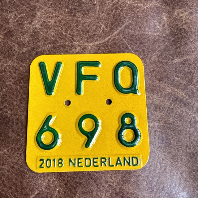 2018 NETHERLANDS 🇳🇱 Moped 🏍️ License Plate # VFQ 698 Holland Scooter ...