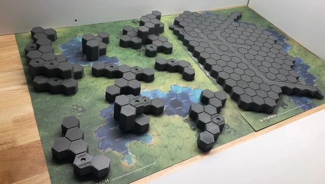 HILLS FOR GRASSLAND E Battlemat - 3D Printed Battletech Terrain & Hills ...