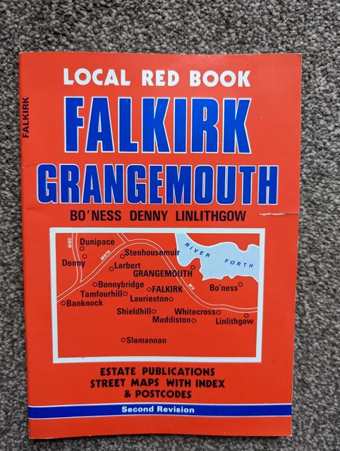 FALKIRK STREET MAP. Local Red Book town centre map of Falkirk £0.95 ...