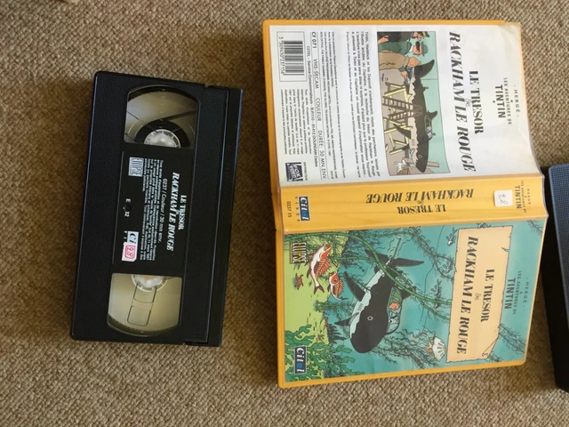 VHS VIDEOKASSETTE ZEICHNUNG ANIME TINTIN Schatz von Rackham der rote ...