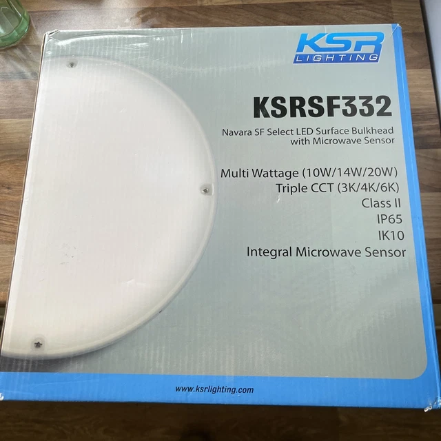 KSR LED ROUND bulkhead Emergency light White Base IP65 KSRSF332 £21.99 ...