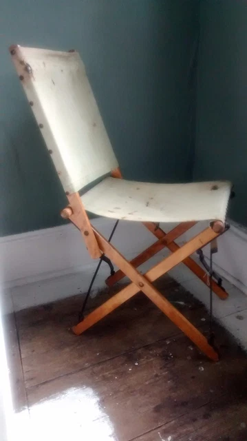 VINTAGE RAF WW2 Officer Folding Canvas Chair British Army Campaign ...