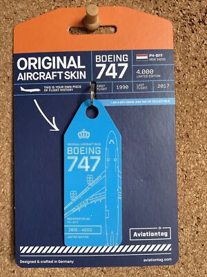 **RARE** AVIATIONTAG ORIGINAL Aircraft Skin KLM Boeing 747-400 PH-BFF ...