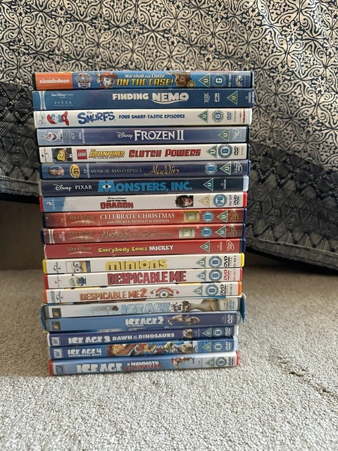 19 CHILDREN’S DVDS Bundle Disney Pixar Universal (Frozen, Minions, Ice ...