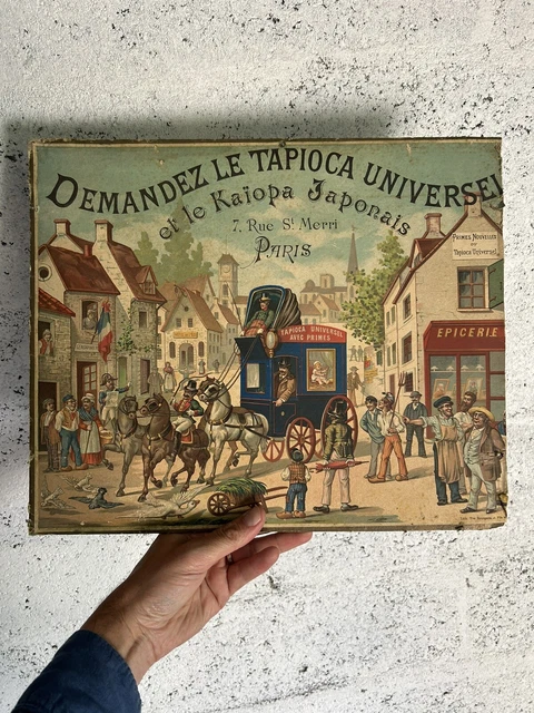 ANCIEN CARTON AFFICHE Tapioca Universel / Village Français / 1900 EUR ...