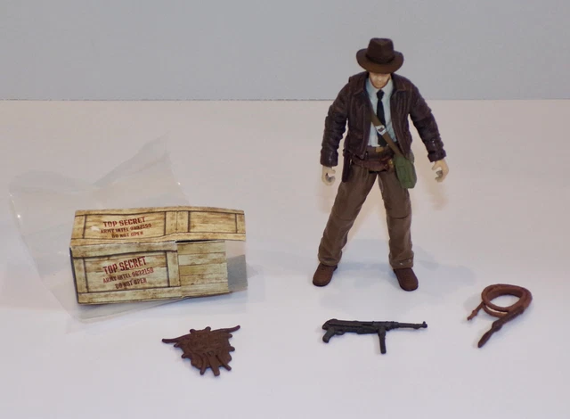 INDIANA JONES LAST Crusade INDY w/ MACHINE GUN Figure 3.75" Hasbro 2008 ...