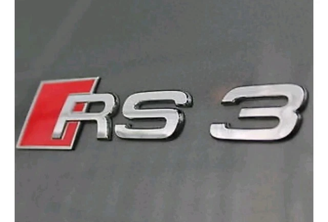 ORIGINAL AUDI ZEICHEN RS3 Heck Emblem Audi Logo chrom Schriftzug ...