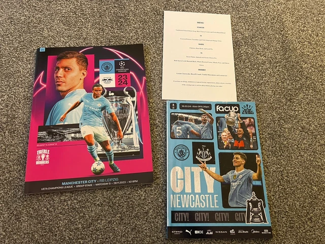 Manchester City Newcastle United Fa Cup 2024 Programme And Teamsheet