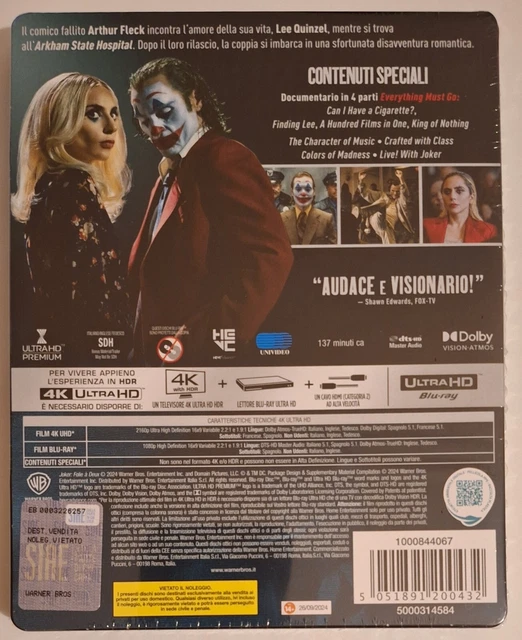 JOKER FOLIE A Deux 4K UHD + Blu-ray Steelbook - Import - New & Sealed EUR 27,97 - PicClick IT