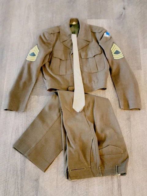 WW2 ERA US Army Ike Jacket, Pants Sergeant First Class 96th Infantry ...