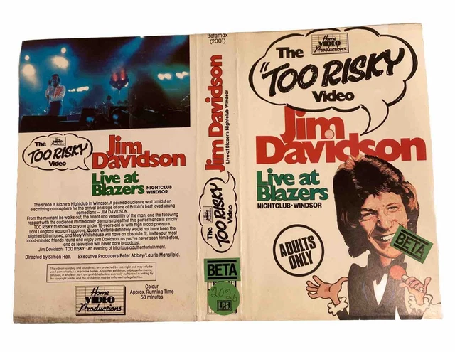 VINTAGE BETAMAX DUST Covers Sleeves Jim Davidson Adult Cult Movies TV ...