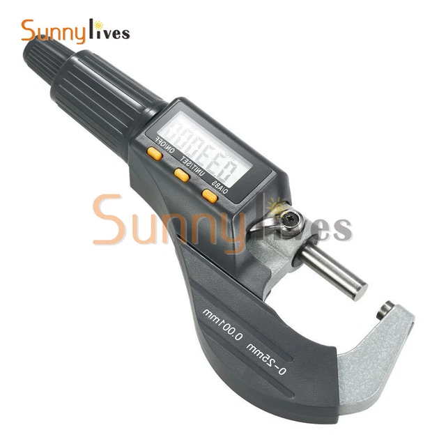ELECTRONIC DIGITAL OUTSIDE Micrometer Gauge Meter 0~25mm 0.001mm ...