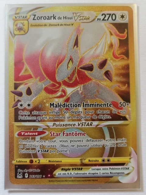 CARTE POKÉMON ZOROARK DE HISUI VSTAR GOLD EB11 ORIGINE PERDUE 213/196 NEUVE VF EUR 20,00 ...