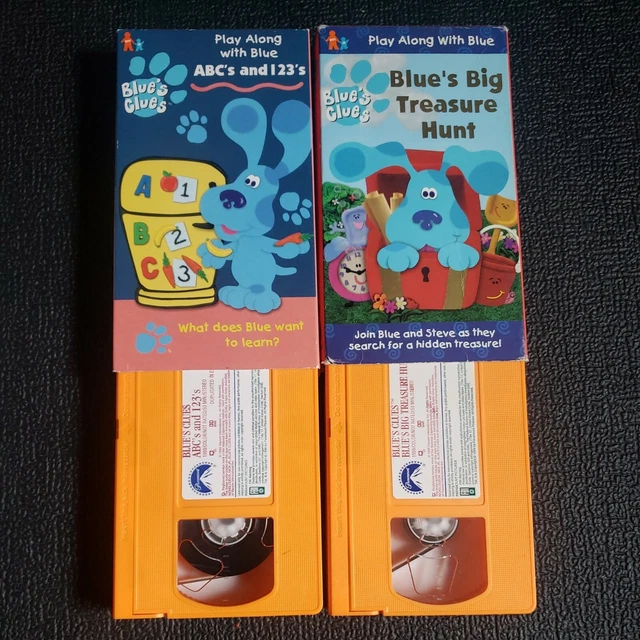 BLUES CLUES - Blues Big Treasure Hunt & ABC's & 123's Lot of 2 (VHS ...