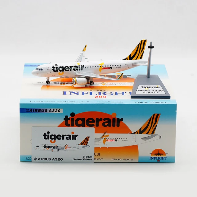 INFLIGHT 1:200 TIGER Air Airbus A320-200 Diecast Aircraft Models Reg#B ...