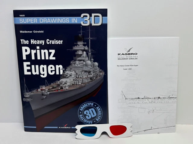 KAGERO SUPER DRAWINGS in 3D 16025 25, The Heavy Cruiser PRINZ EUGEN £52 ...