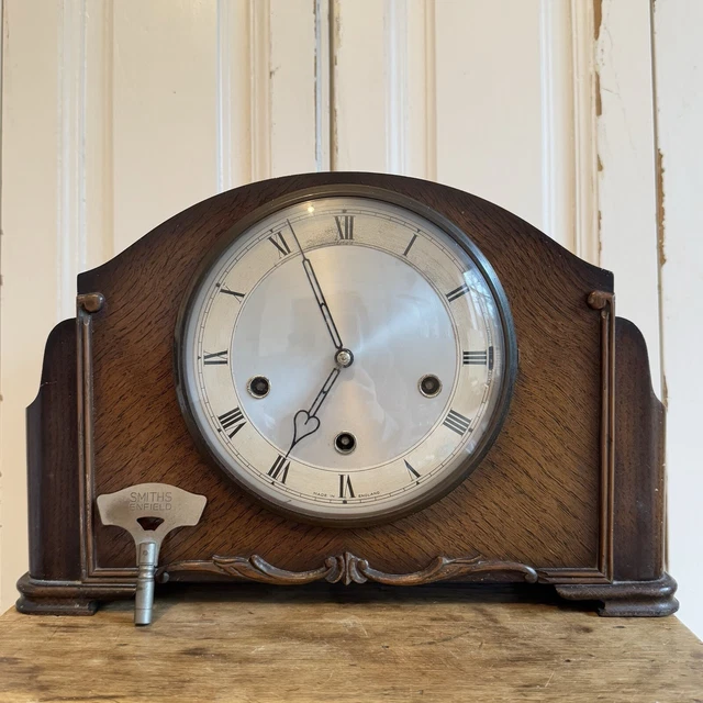 VINTAGE SMITH’S MANTLE Clock With Key £42.00 - PicClick UK