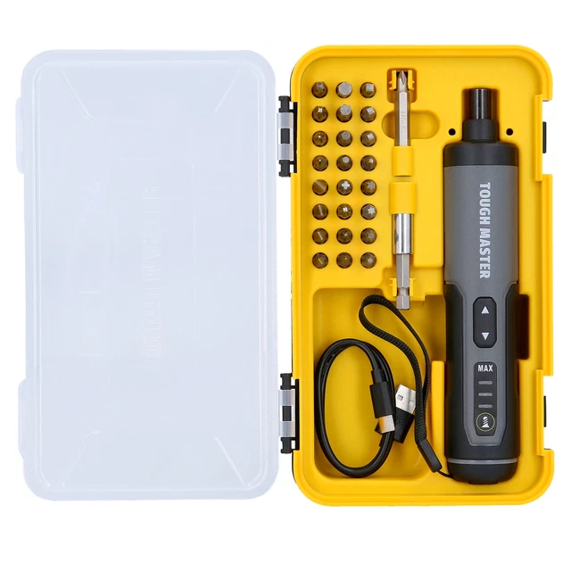 TOUGH MASTER RECHARGEABLE Cordless Screwdriver Bit Set Wireless 3.6V £ ...
