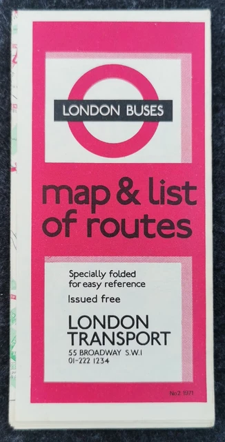 LONDON TRANSPORT LONDON BUSES Map & List of Routes. Dated 1970 £1.95 ...