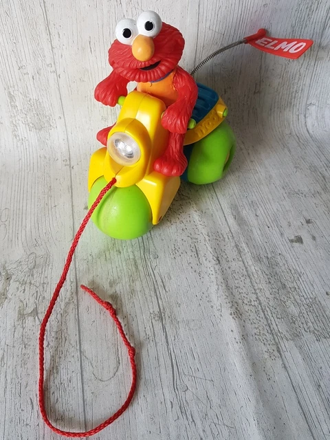 RARE VINTAGE TYCO Sesame Street Elmo Trike Tricycle Pull Along Light Up ...