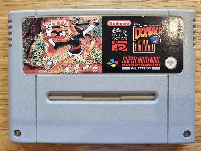 DONALD IN MAUI mallard VGC Super Nintendo SNES PAL -TESTED- working EUR ...