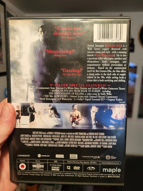 AMERICAN PSYCHO DVD (2000) Killer Collector's Edition $6.50 - PicClick CA